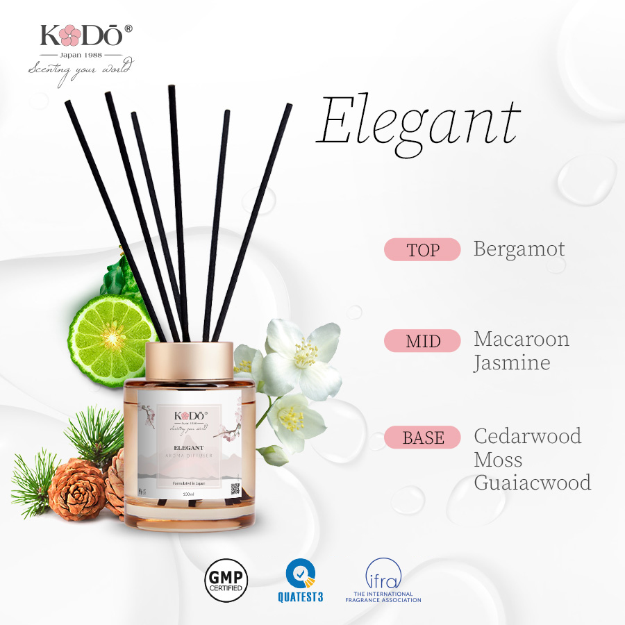 Bộ Que Khuếch Tán Hương Hoa Nhài Hoàng Gia 500ml - Kodo