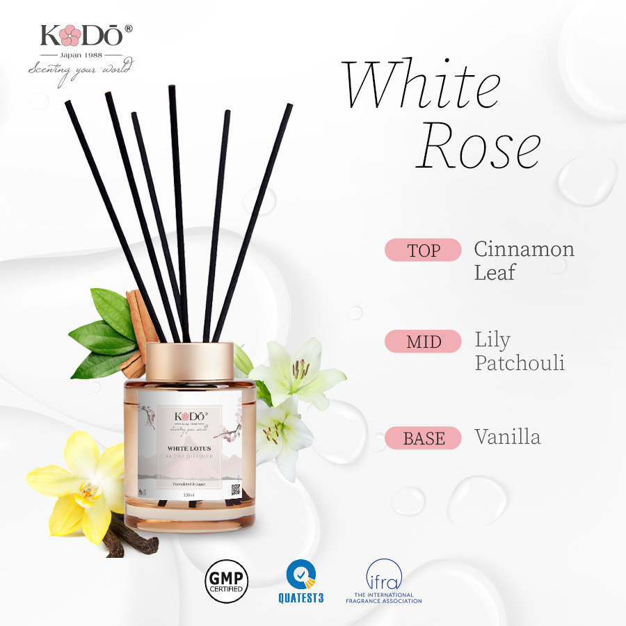 Bộ Que Khuếch Tán Hương Hoa Nhài Hoàng Gia 500ml - Kodo