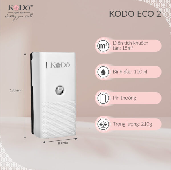 Máy Khuếch Tán Mùi Hương Máy Khuếch Tán Tinh Dầu KODO ECO 2 Không Gian