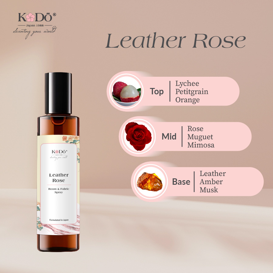 Xịt nước hoa Leather Rose - Kodo